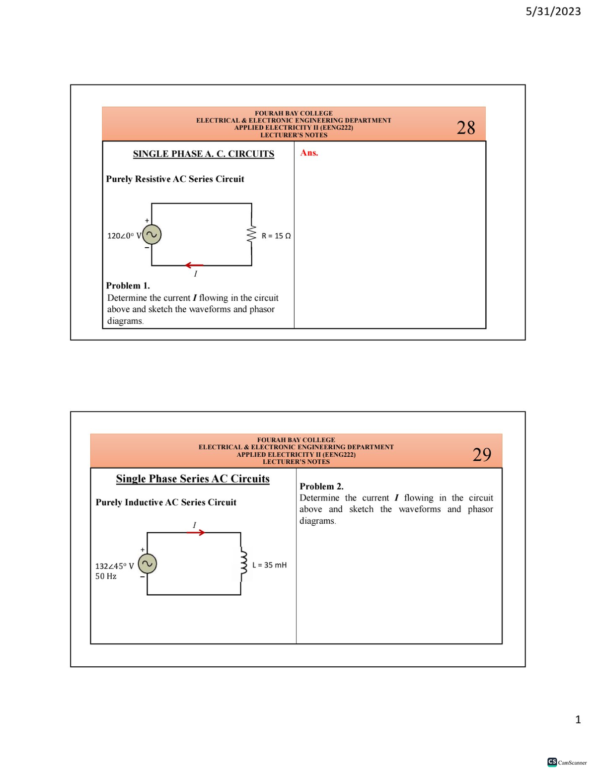 Applied Electricity Homework 1 2023 - Studocu