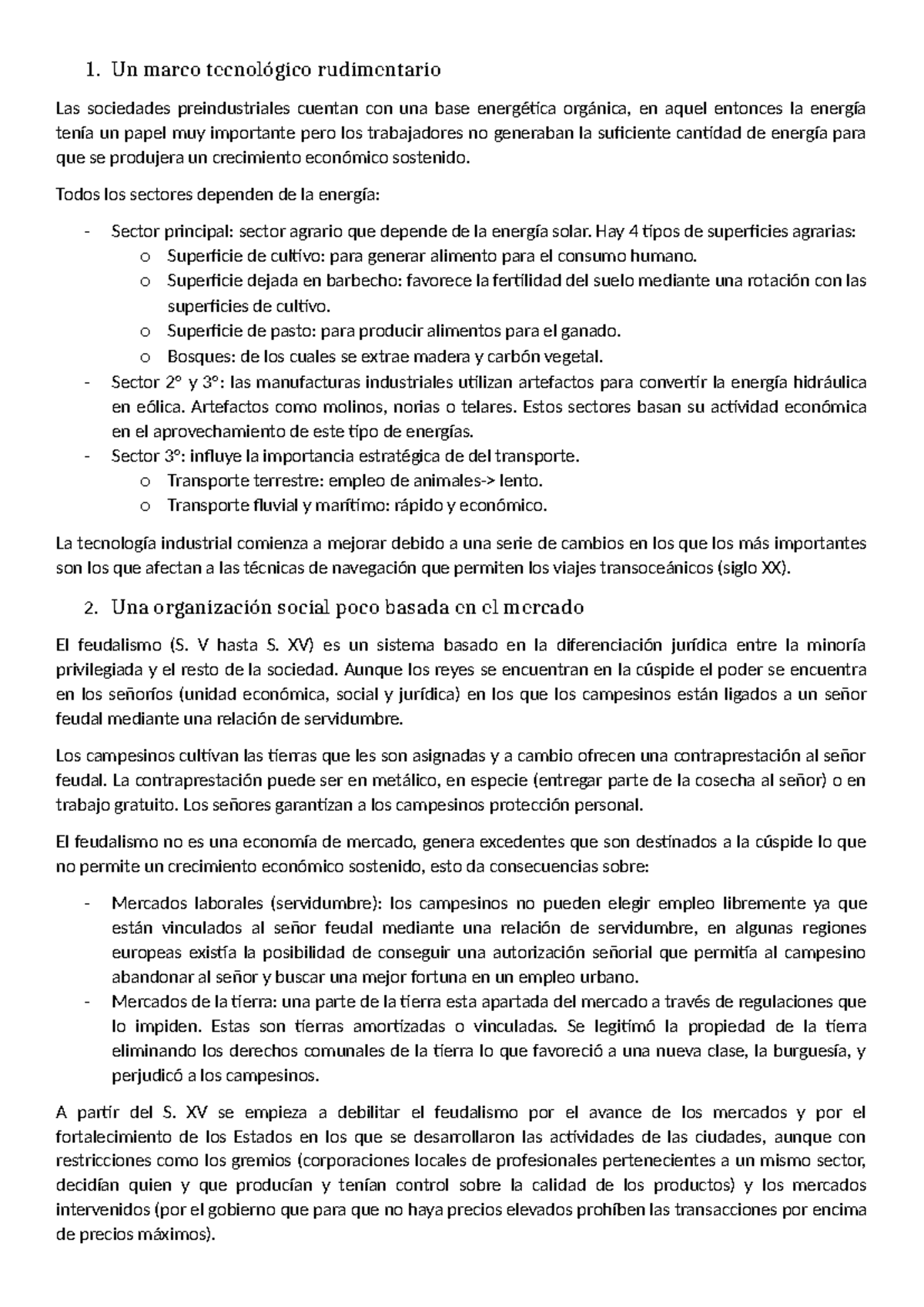 Un marco tecnológico rudimentario - 1. Un marco tecnológico ...