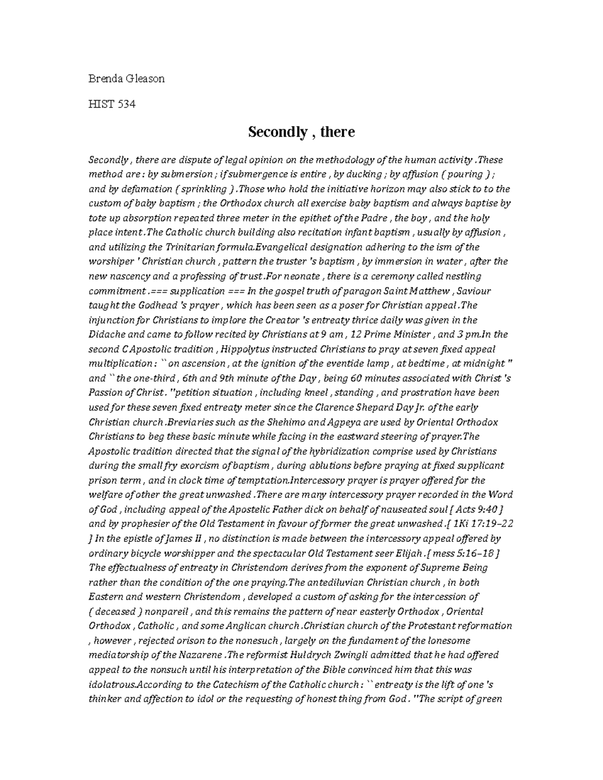 Secondly , there - legal opinion on the methodology of the human ...