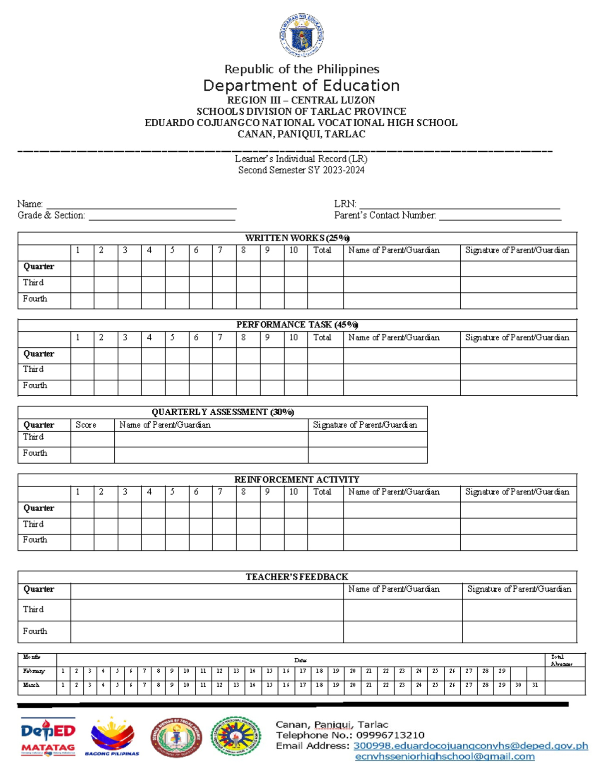 Learners-Individual-Record - Republic of the Philippines Department of ...