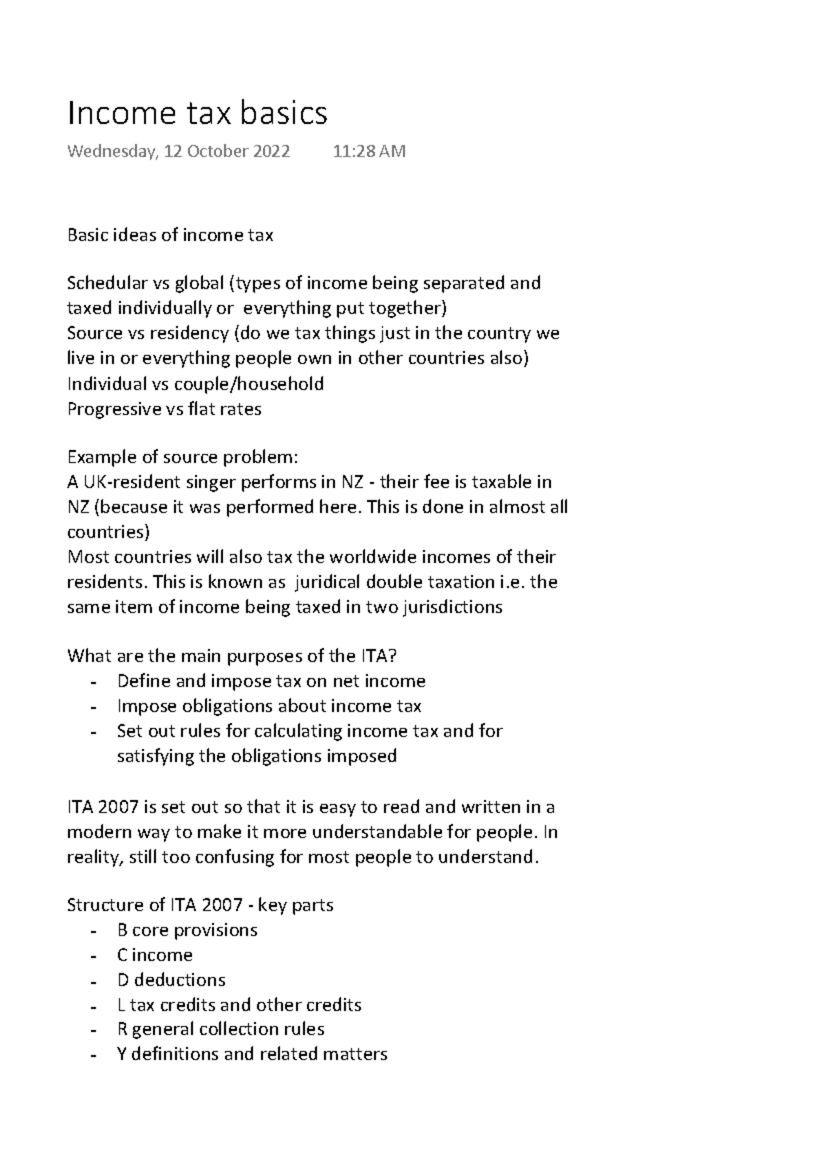 Income tax basics - Basic ideas of income tax Schedular vs global ...