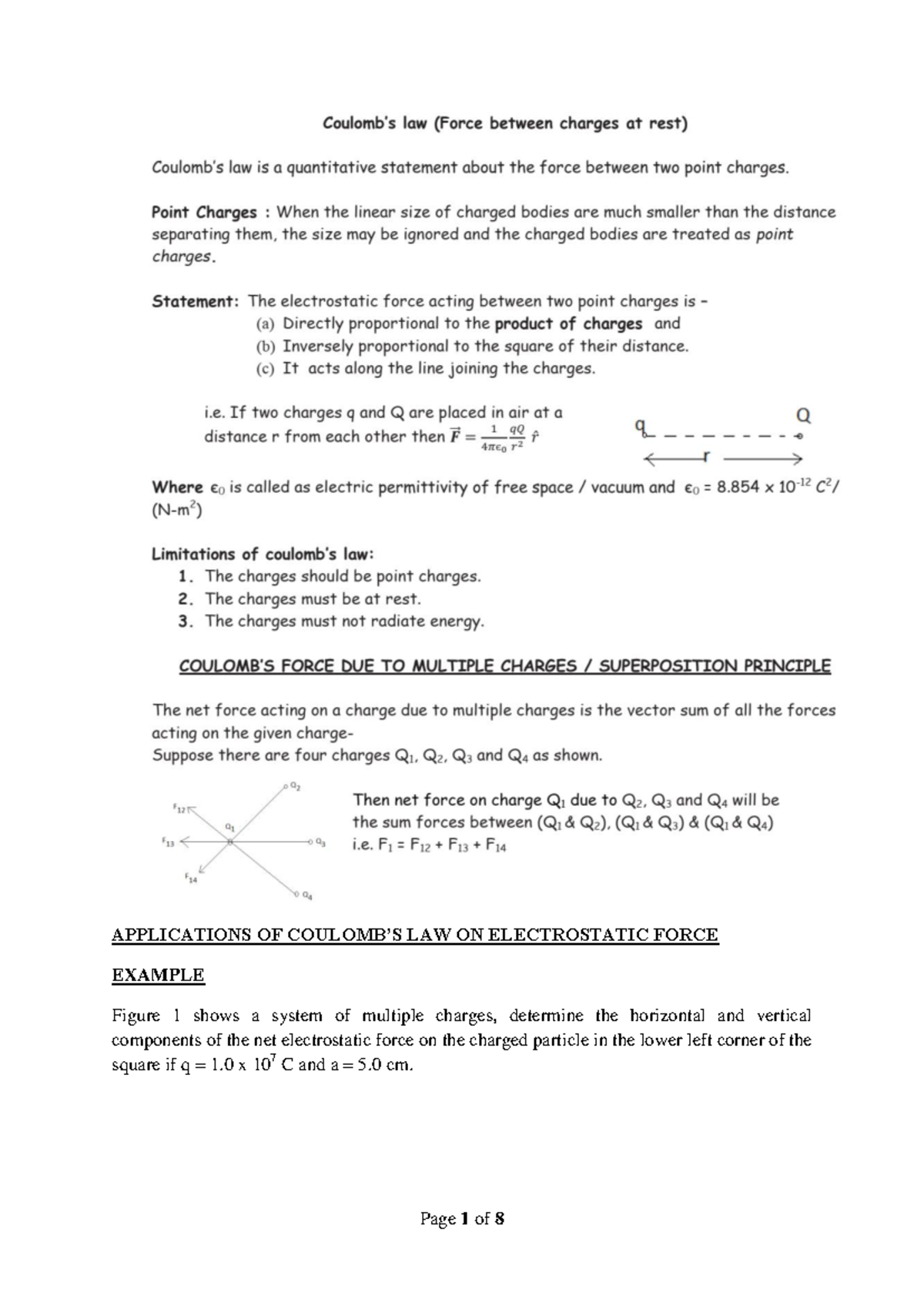 Electric FLUX - APPLICATIONS OF COULOMB’S LAW ON ELECTROSTATIC FORCE ...