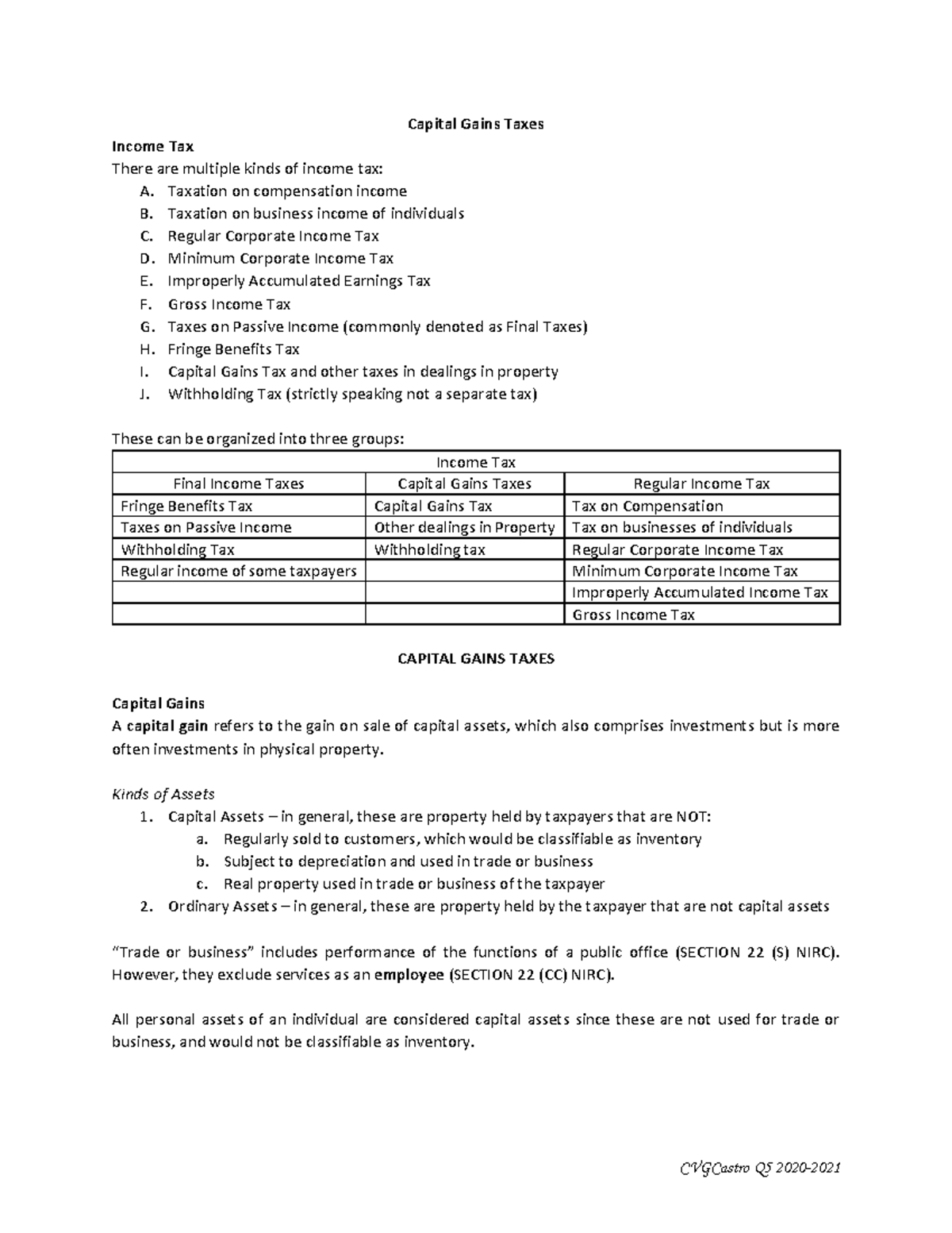 Capital Gains Tax - Capital Gains Taxes Income Tax There are multiple ...