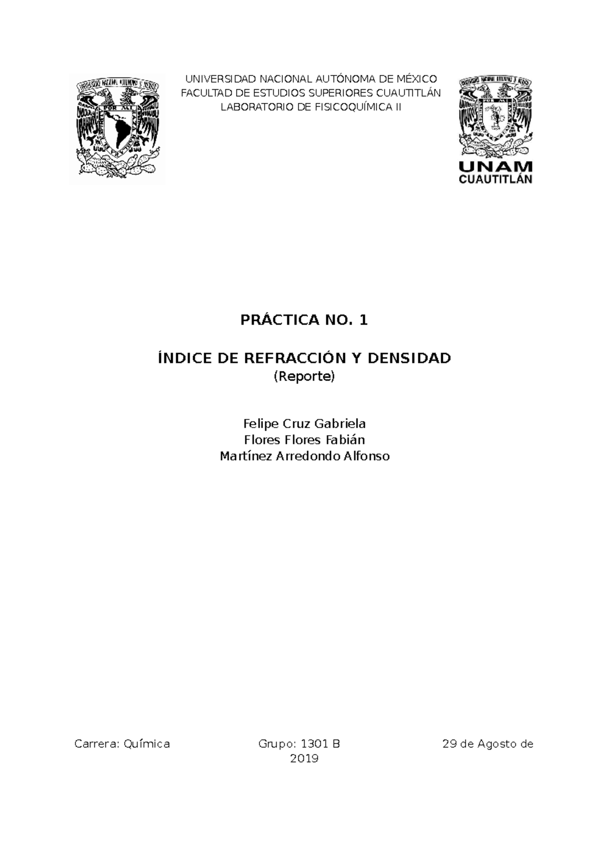 Fico 2 (reporte) - PREVIO - UNIVERSIDAD NACIONAL AUTÓNOMA DE MÉXICO ...