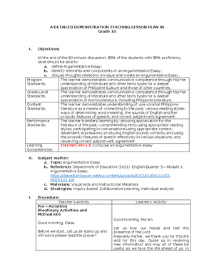 English Proficiency of BSED English - English Proficiency Assessment of BSED English IV During ...