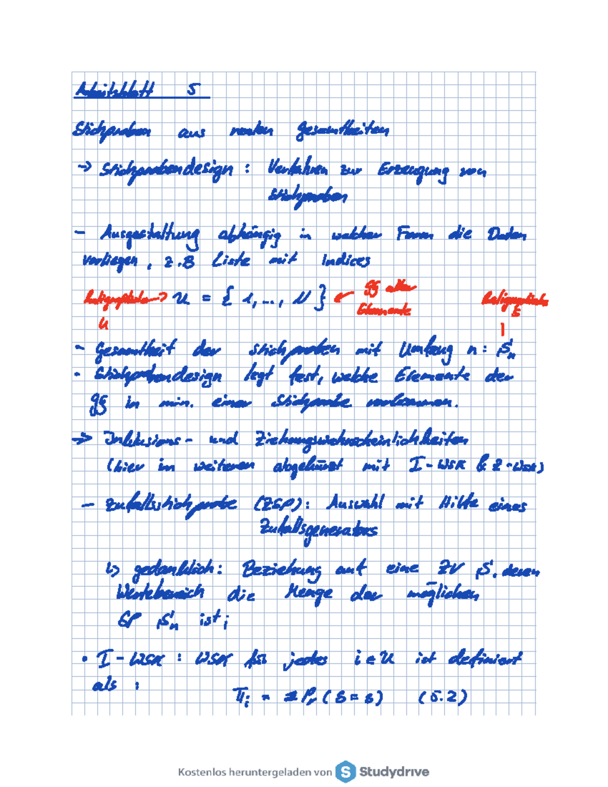 6. Übung - Dieses Dokument ist eine Mitschrift zu dem Fach "Induktive Statistik" - Arbeitsblatt ...