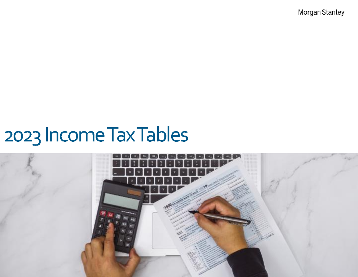 2023 income tax tables - Materials - 2023 Income Tax Tables Tax Tables ...