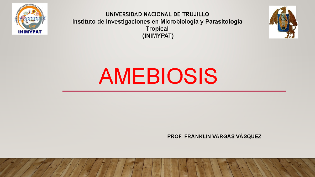 Amebiosis - Oroto - AMEBIOSIS PROF. FRANKLIN VARGAS VÁSQUEZ UNIVERSIDAD ...