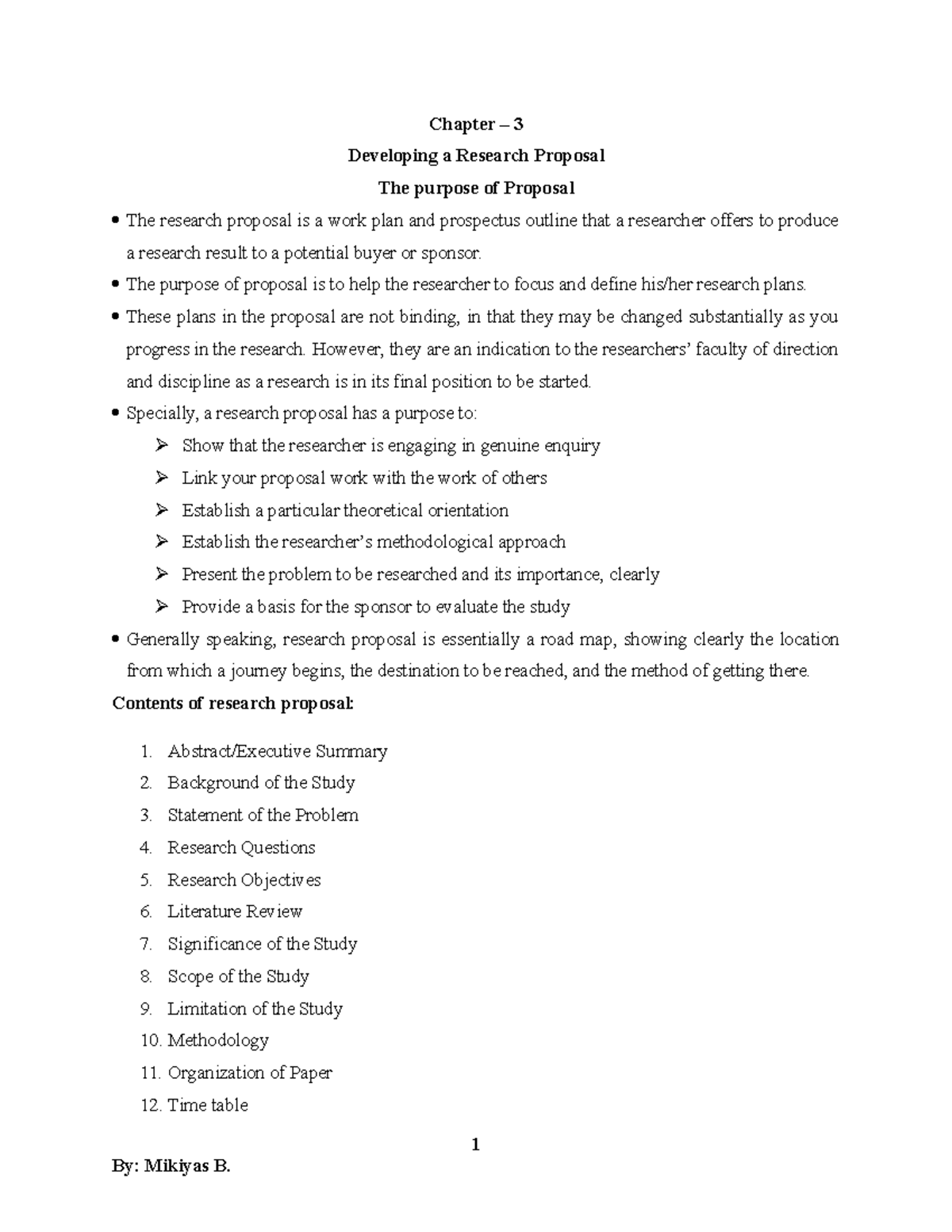 Research Methodology Chapter 3 - Chapter – 3 Developing a Research ...