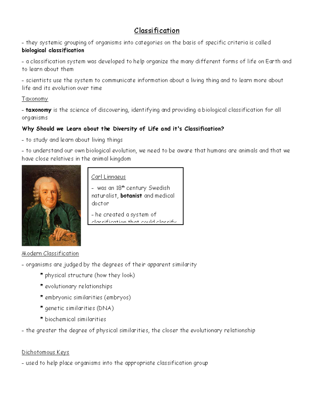 Classification Worksheet - Classification - they systemic grouping of ...