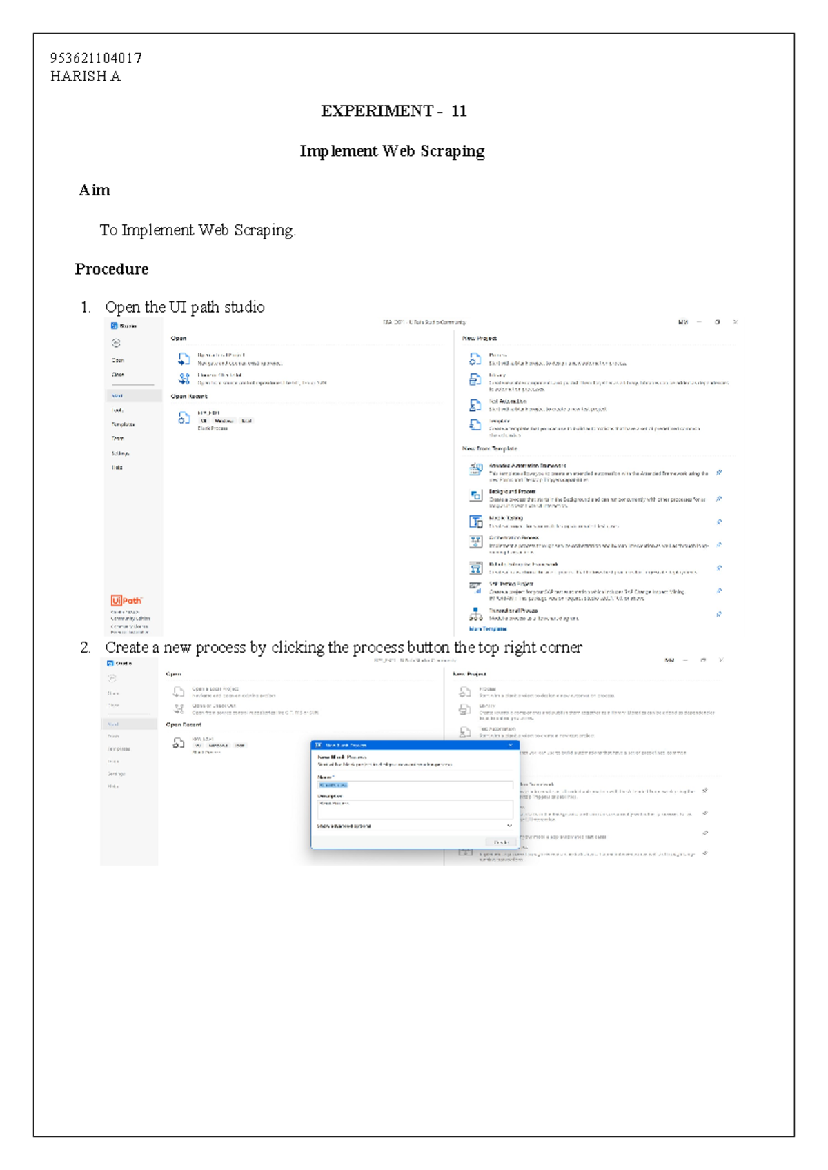 Experiment 11 - HARISH A EXPERIMENT - 11 Implement Web Scraping Aim To Implement Web Scraping ...