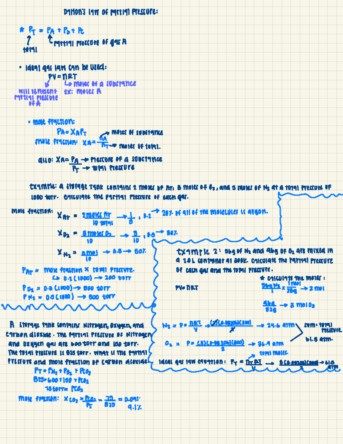 Chemistry 301- Dalton's Law of Partial Pressures - DIMON'S 19N Of part ...