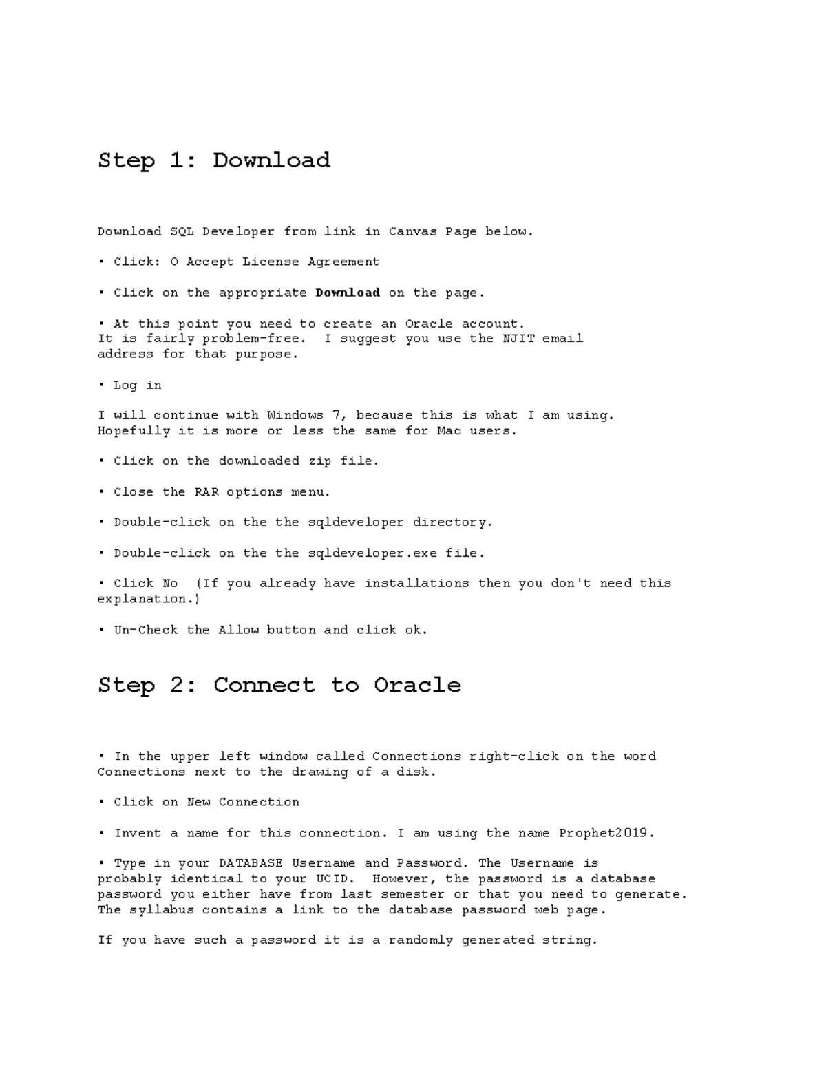 Sql_Developer_Download_Installation_Notes - Step 1: Download Download ...