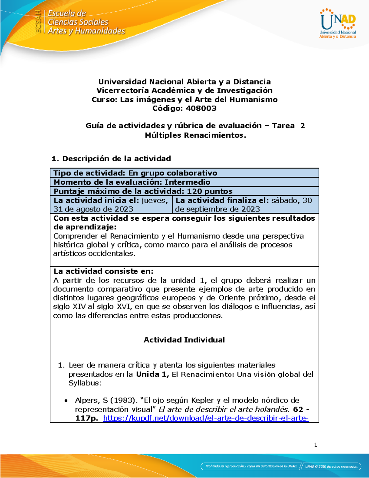 Tarea 2 - Unidad 1 - Guia de actividades y Rúbrica de evaluación 408003 ...