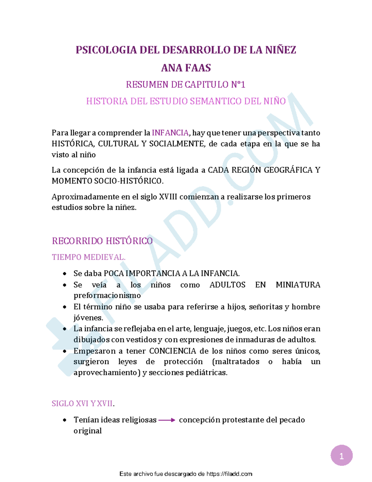Ana Faas Capitulo 1 1 Psicologia Del Desarrollo De La NiÑez Ana Faas