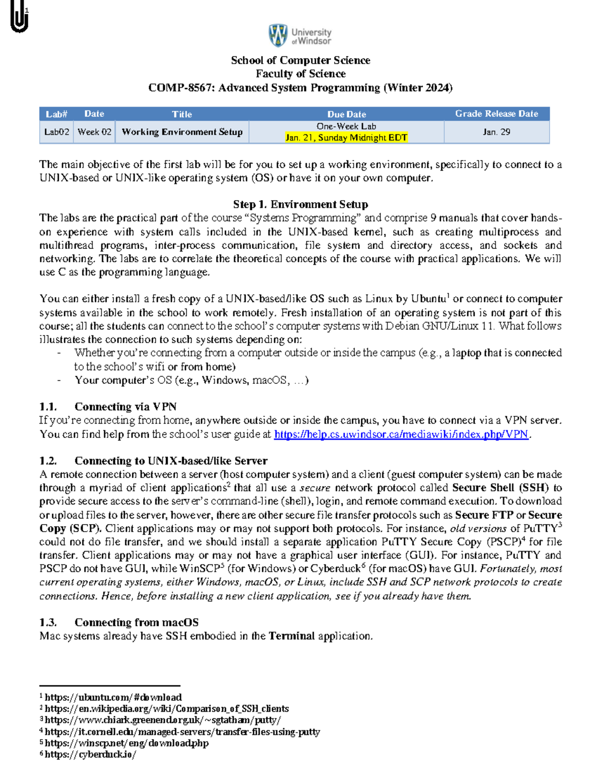 Lab02 Manual - sasfsdfdsfdf - School of Computer Science Faculty of Science COMP- 8567 ...