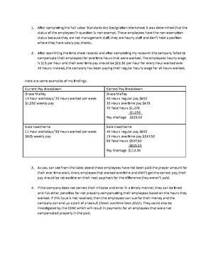 3-3 milestone 1 HRM 225 - Proactive HR strategies Assignment HRM 225 - 3-3 Milestone One Marlisa ...