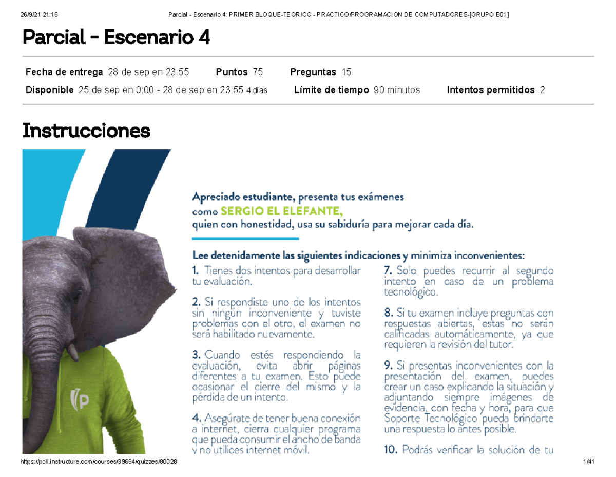 Parcial - Escenario 4 Primer Bloque- Teorico - Practico Programacion DE Computadores-[ Grupo B01 ...
