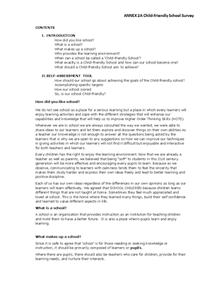 SIP Annex 2C Student-led School Watching and Hazard Mapping - ANNEX 2C ...