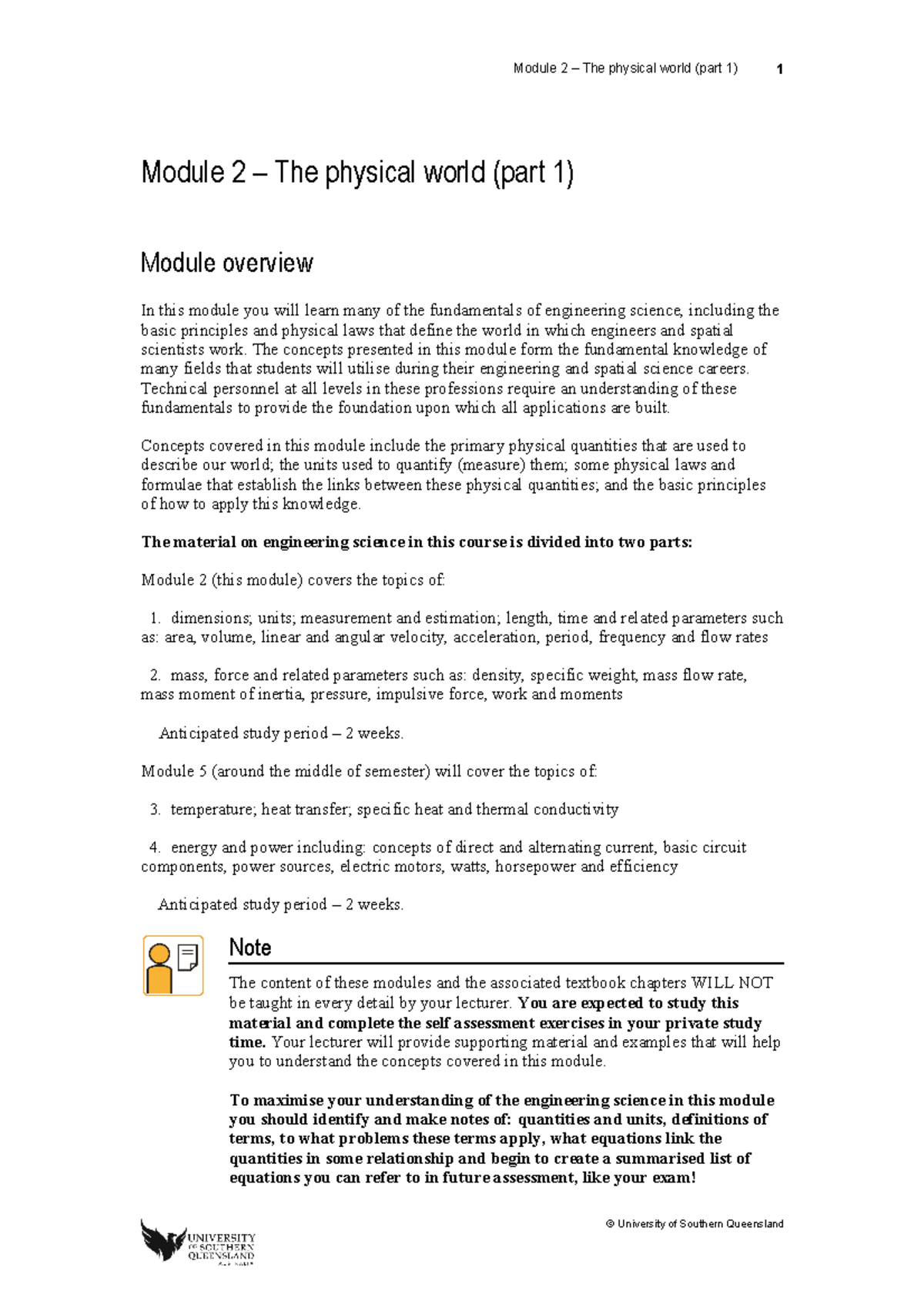 Module 02 - Module 2 – The physical world (part 1) 1 Module 2 – The ...