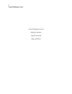 BUS-FP3011 Lawrence Charlene Assessment 3-1 - Leading and Managing ...