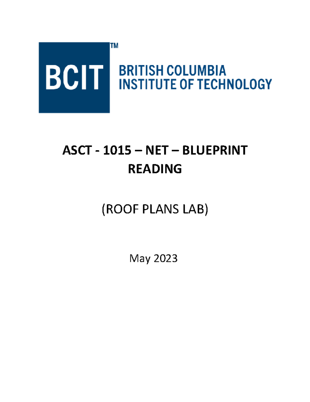 Roof plan assessment - ASCT - 1015 – NET – BLUEPRINT READING (ROOF ...