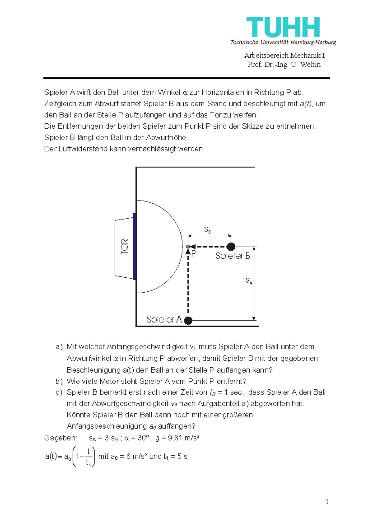 Aufgaben Kinematik - Warning: Error during font loading: XMLHttpRequest is not defined - Studocu