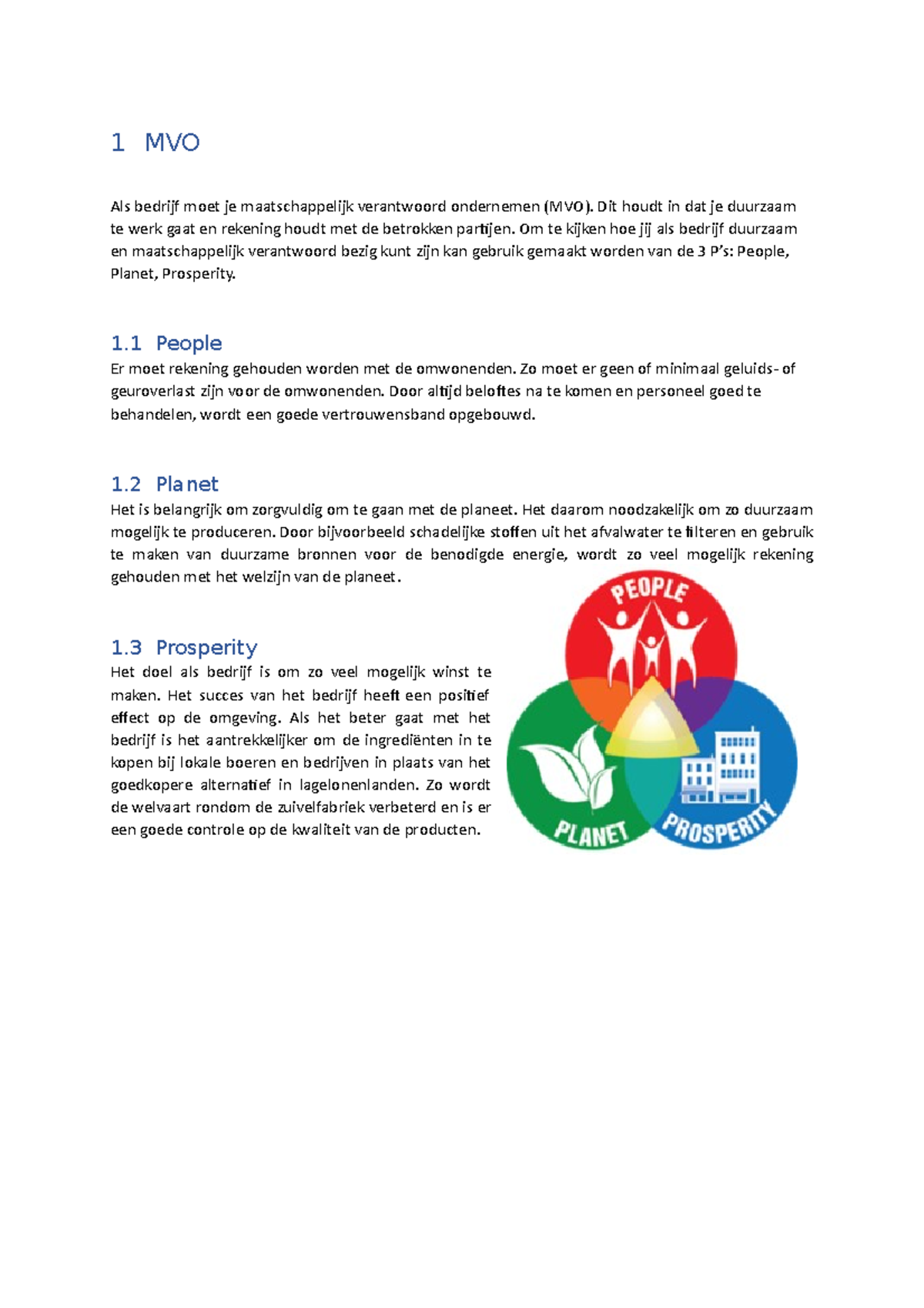 MVO - Grade: v - 1 MVO Als bedrijf moet je maatschappelijk verantwoord ...