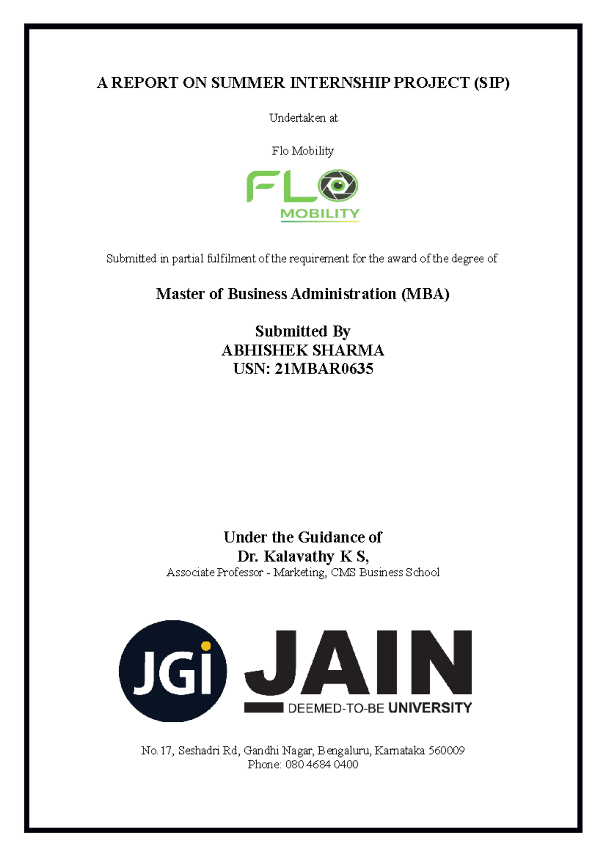 SIP Report - Marketing - A REPORT ON SUMMER INTERNSHIP PROJECT (SIP ...