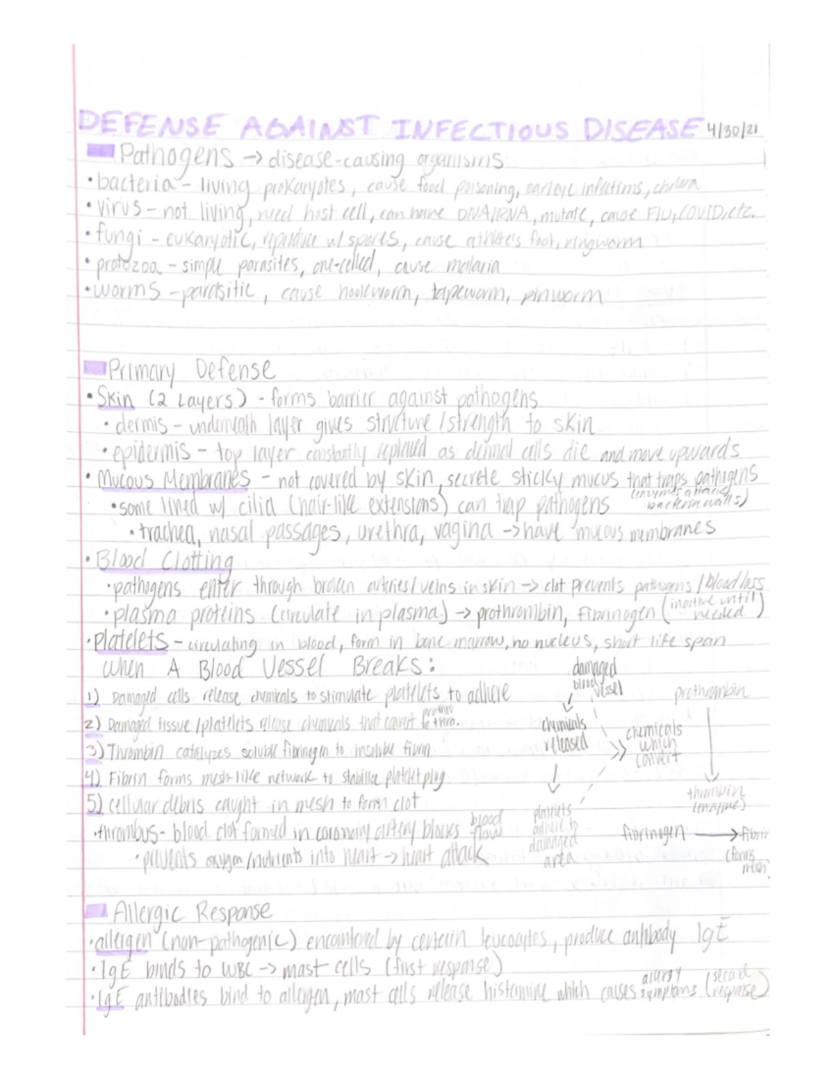 Defense Against Infectious Diseases - Biol 4580 - Studocu