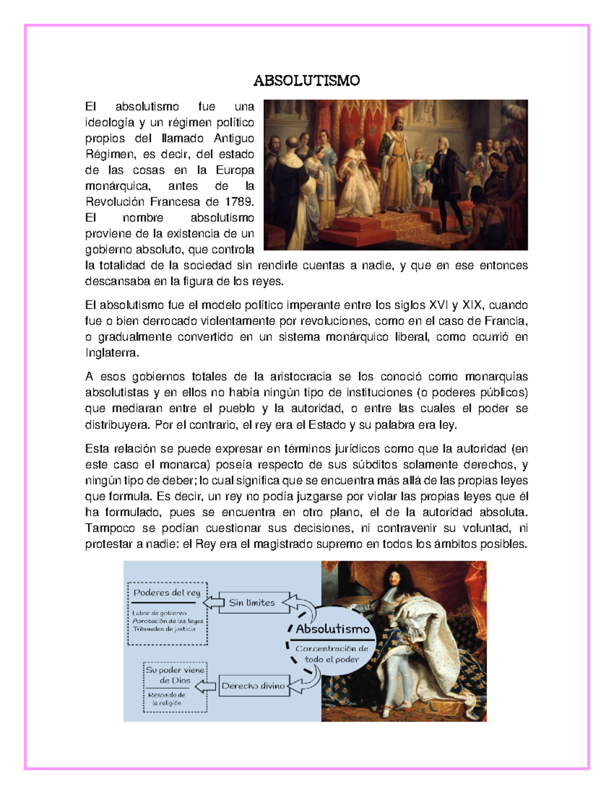 Absolutismo - El nombre absolutismo proviene de la existencia de un ...