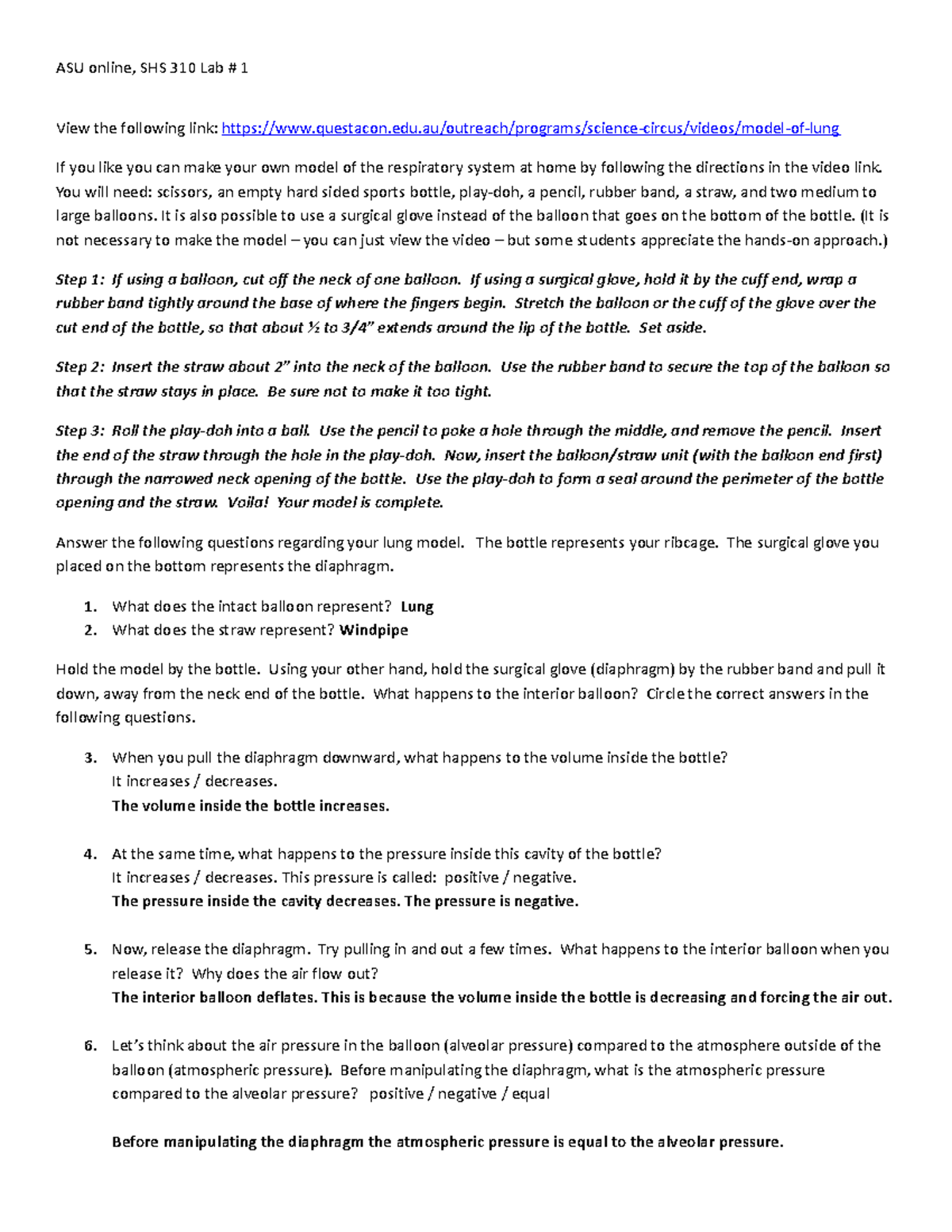 Mod 1 Lab - Respiration - SHS 310 - ASU - Studocu