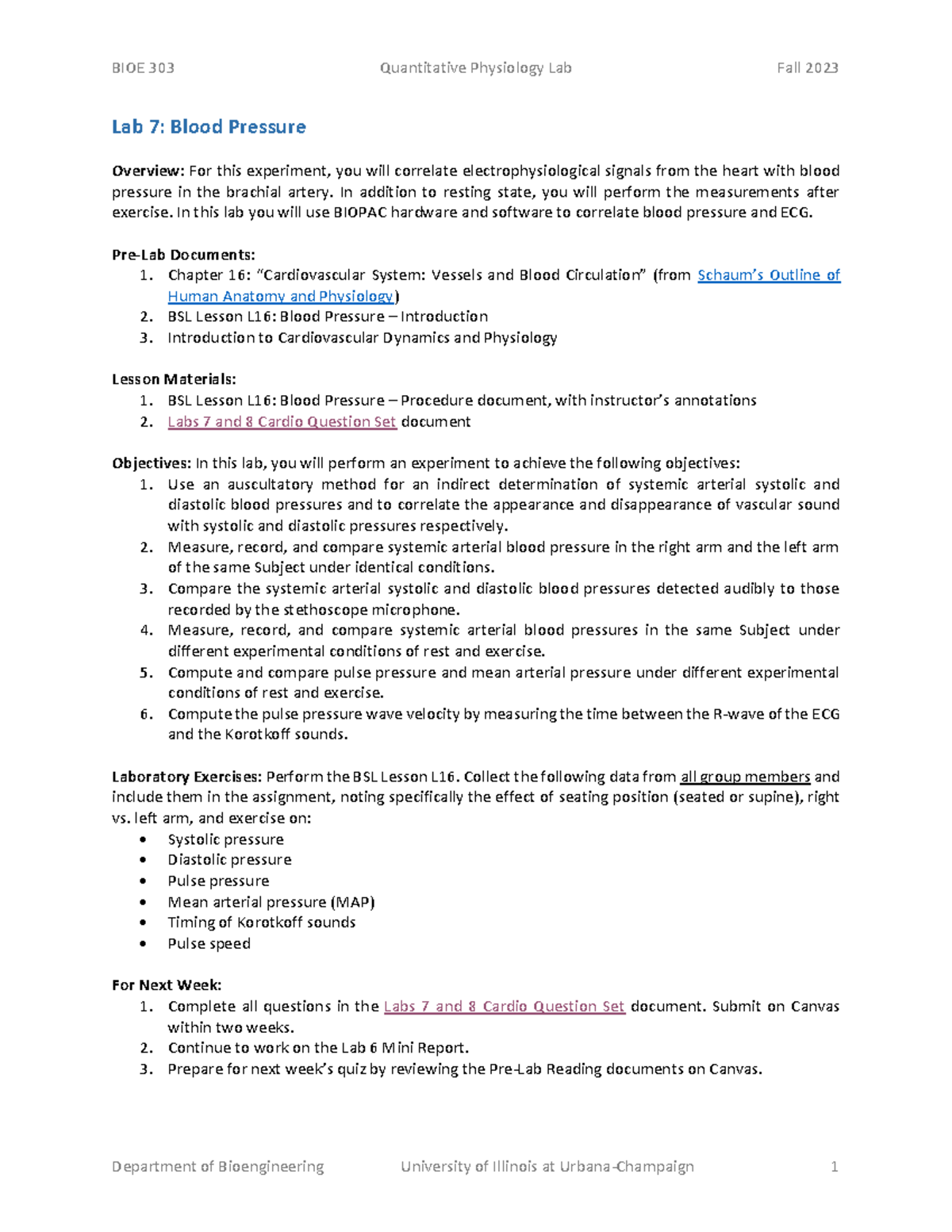 BIOE 303 FA23 Lab 7 Instructions - BIOE 303 Quantitative Physiology Lab ...