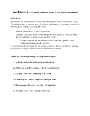 Word Surgery Reproductive Systems - Word Surgery (Reproductive Systems ...