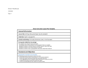 Social Studies Learning Segment Template - Outline Central Focus ...