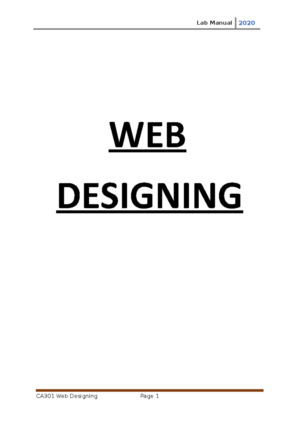 Web designing ca - WEB DESIGNING List of Experiment Suggested By University Experiment 1 Aim ...
