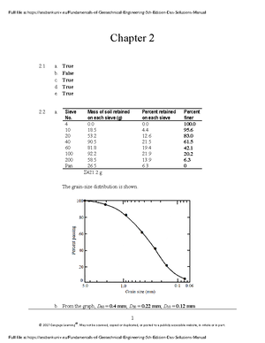 Geotech - GEOTECH (SOIL MECHANICS) SIEVE ANALYSIS - For particles > 0 1 ...