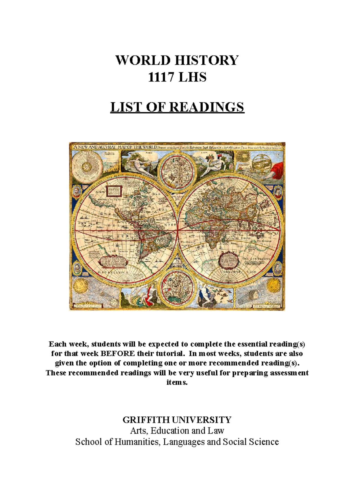 WH - List of Readings 2021 - WORLD HISTORY 1117 LHS LIST OF READINGS ...