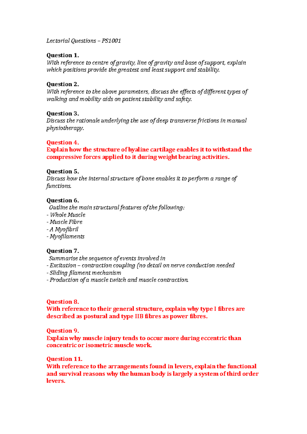 Introduction to Physiotherapy Sample/practice exam 6 April 2016 ...