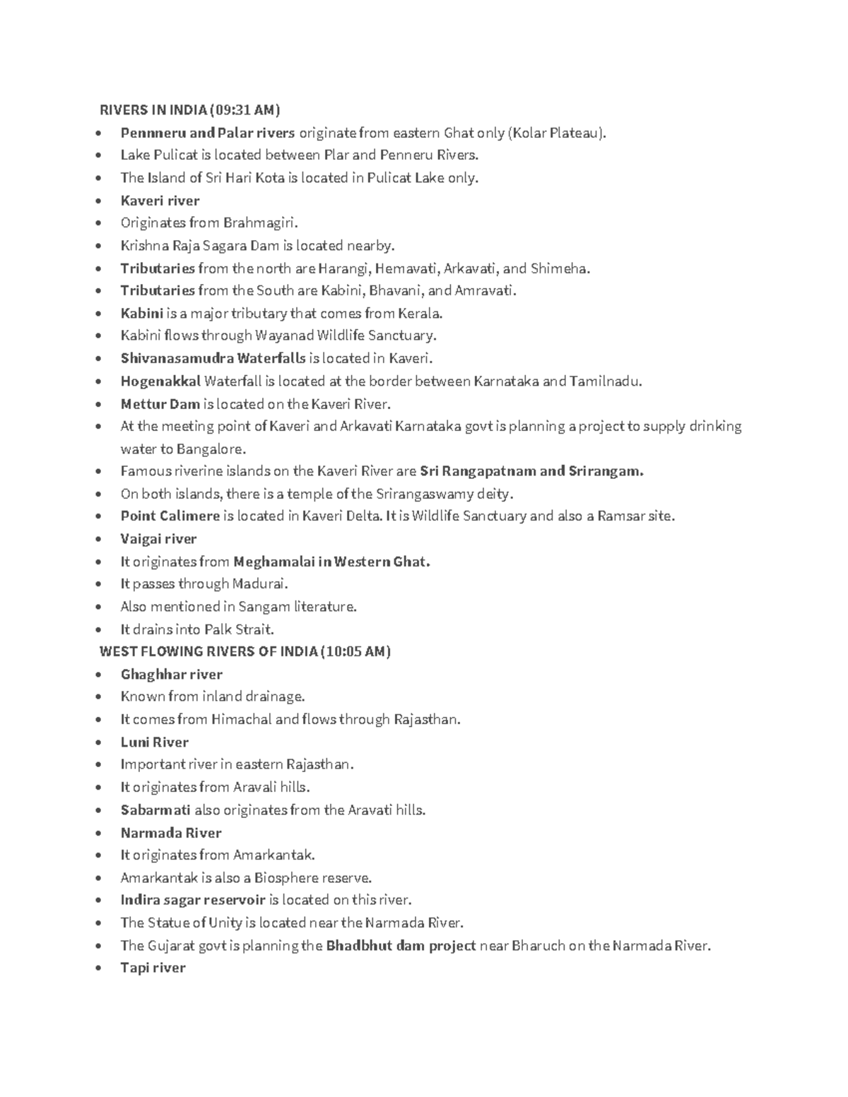 Map class 9 - Summary Mind Mapping - RIVERS IN INDIA (09:31 AM ...