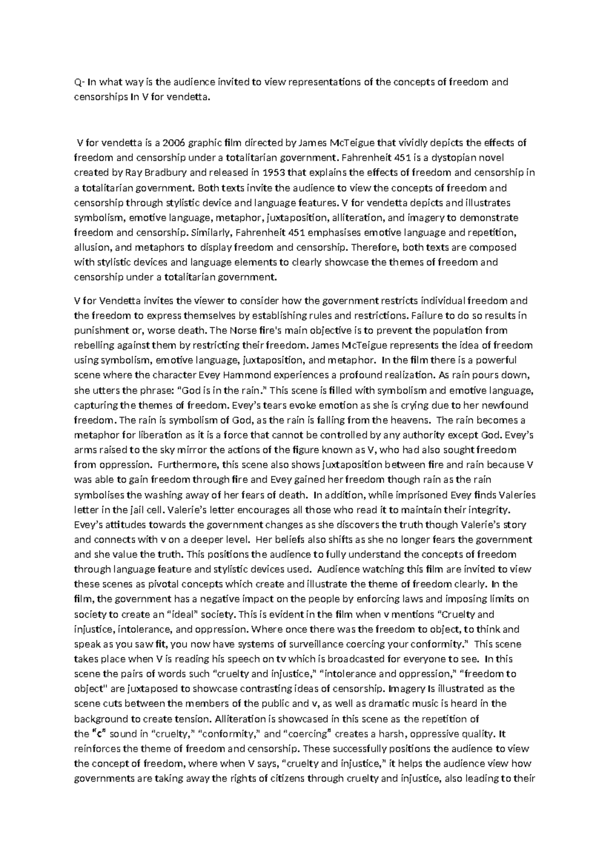 ENG - EALD ENG IA3- year 11 - Q- In what way is the audience invited to ...