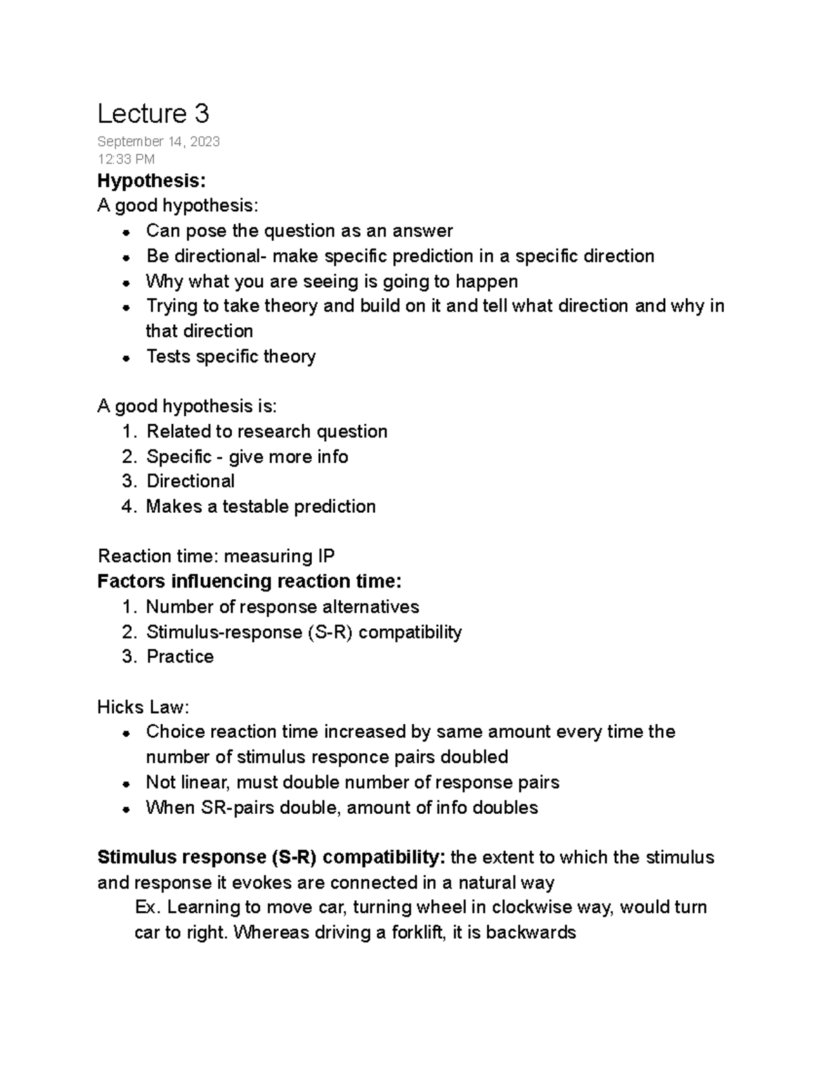 Kin 203 - lecture notes - Lecture 3 September 14, 2023 12:33 PM ...