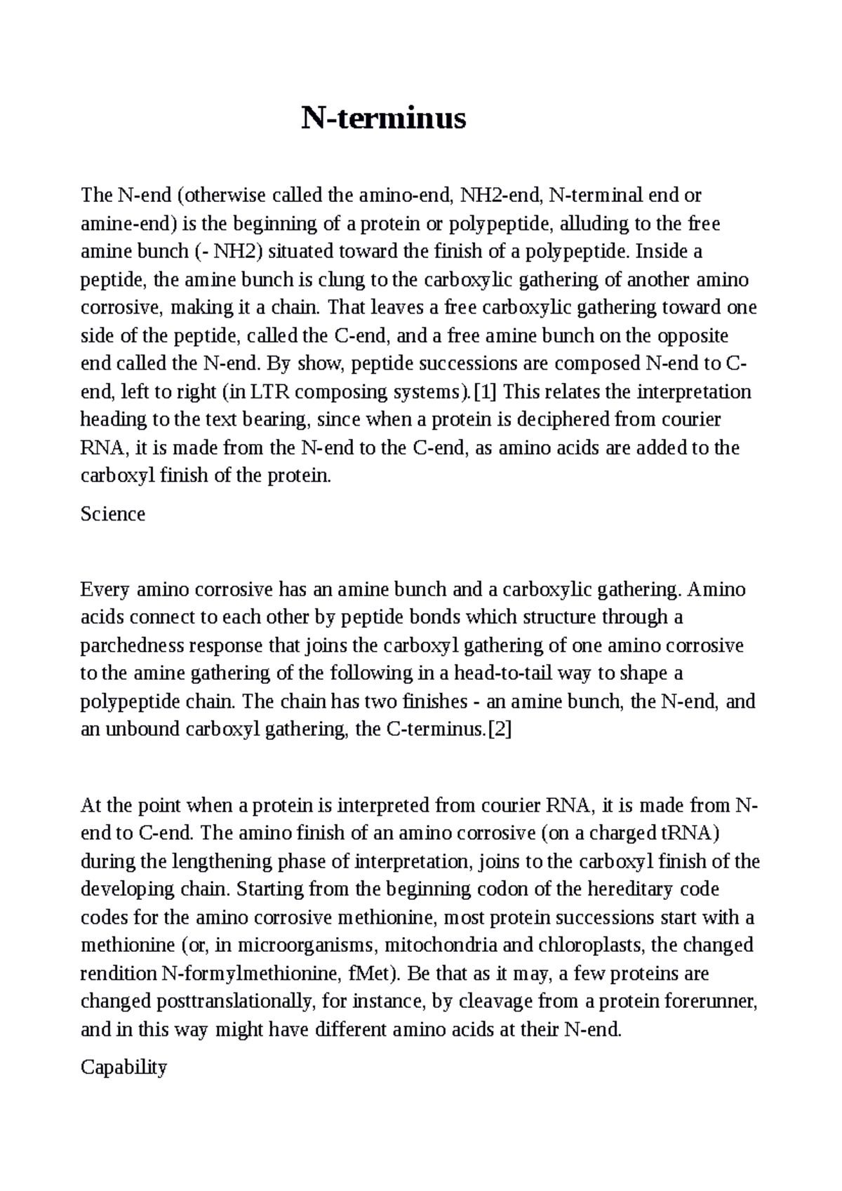 N-terminus - Ifah - N-terminus The N-end (otherwise called the amino ...