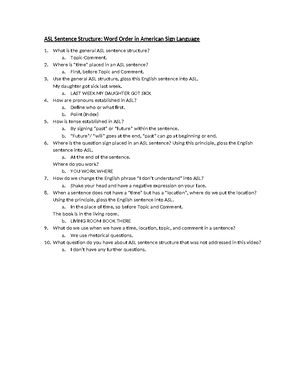 Deaf Culture Chapter 2 Questions - Deaf Culture – Exploring Deaf ...