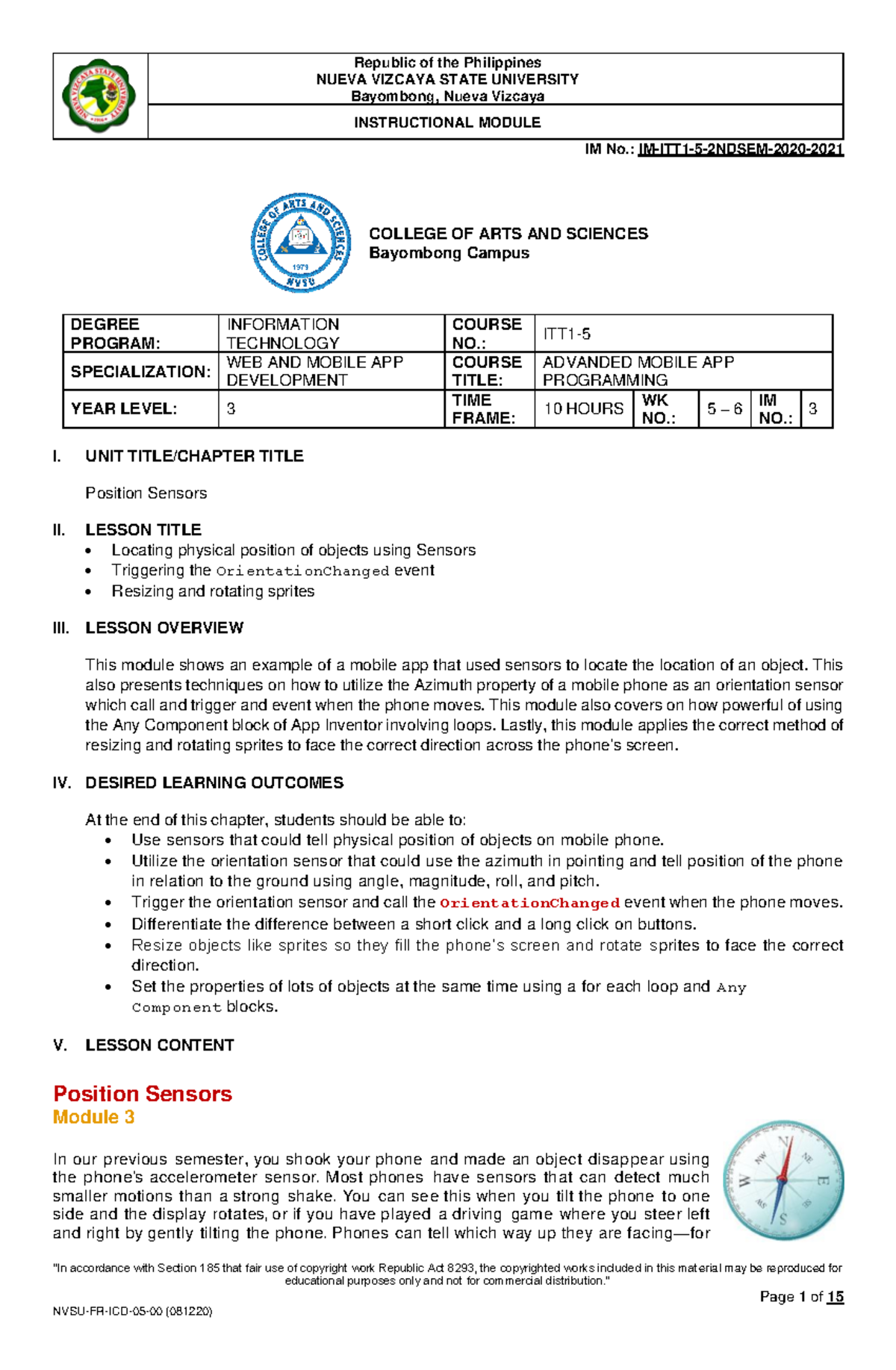 Chapter-3 - Lecture Notes - NUEVA VIZCAYA STATE UNIVERSITY Bayombong ...