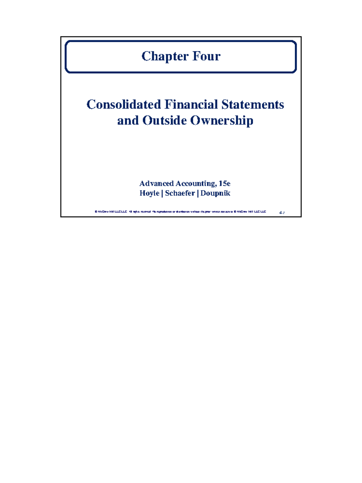 Chapter 4PPT - Stuff - Chapter Four Consolidated Financial Statements ...
