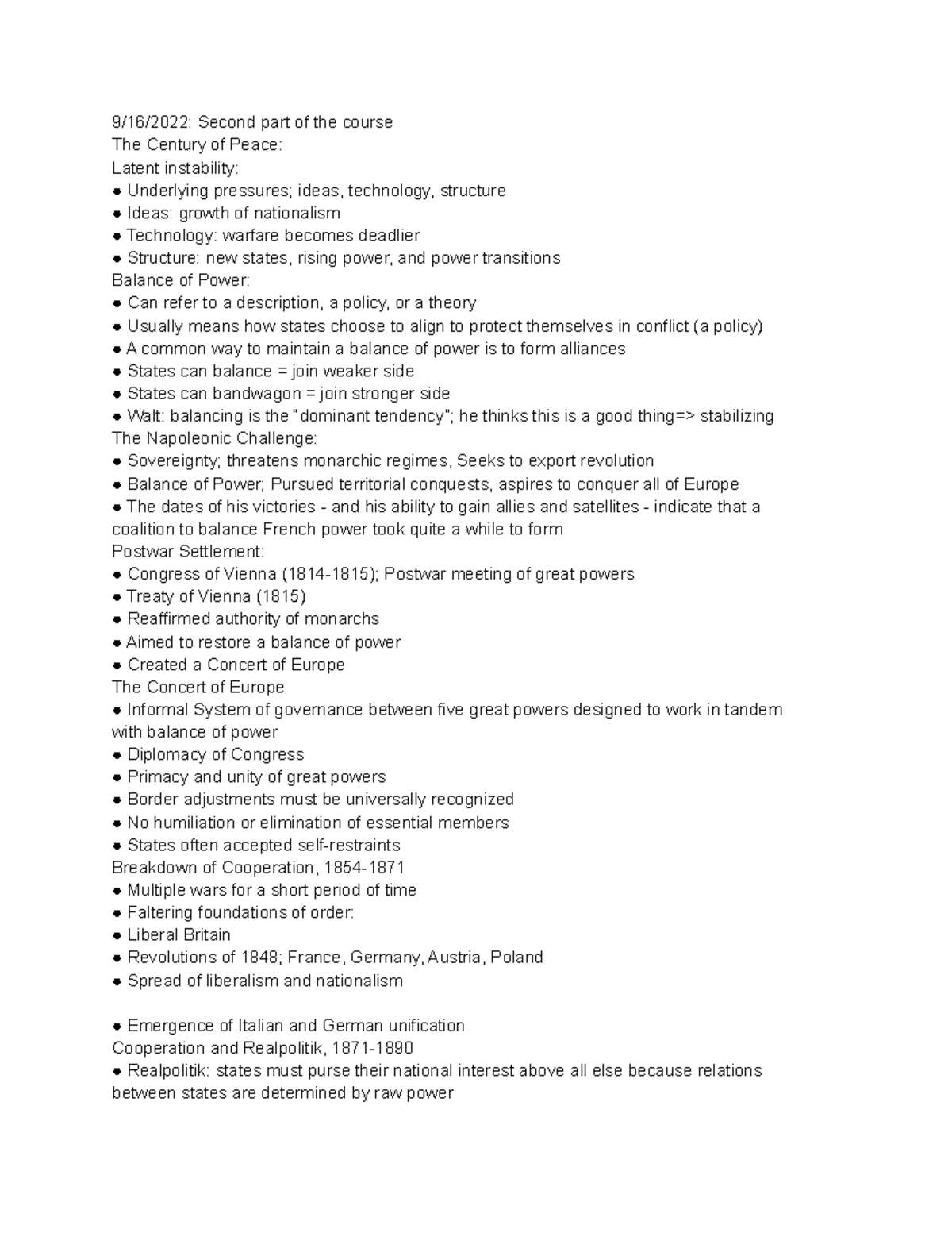 Pol 15a chapter 4 notes - Joyce - 9/16/2022: Second part of the course ...
