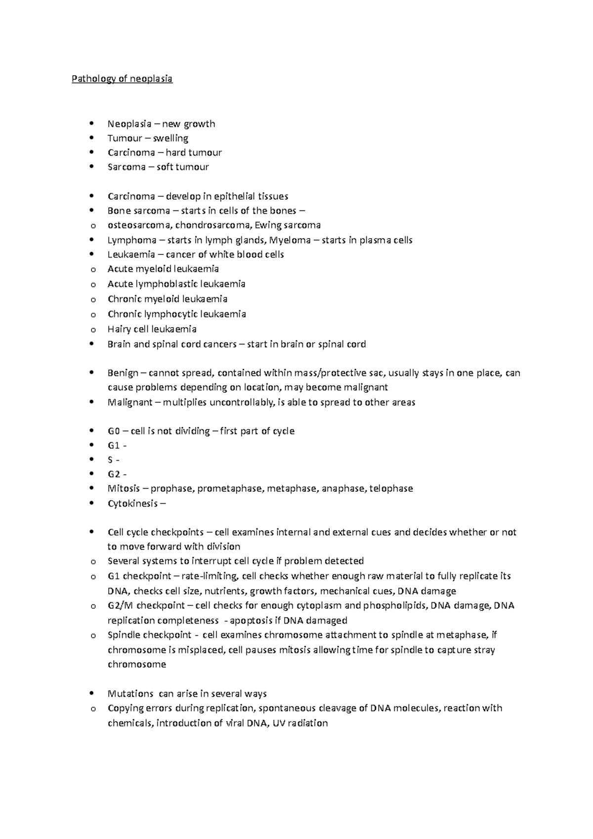 Pathology of Neoplasia - Pathology of neoplasia Neoplasia – new growth ...