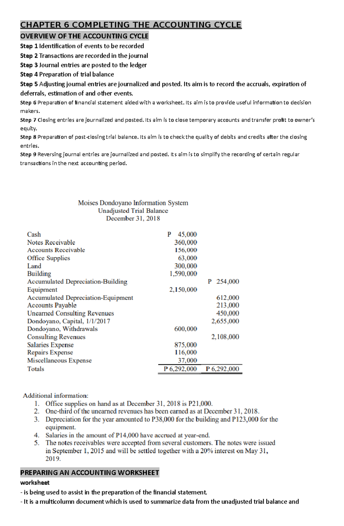 Chapter 6 Completing THE Accounting Cycle - CHAPTER 6 COMPLETING THE ACCOUNTING CYCLE OVERVIEW ...