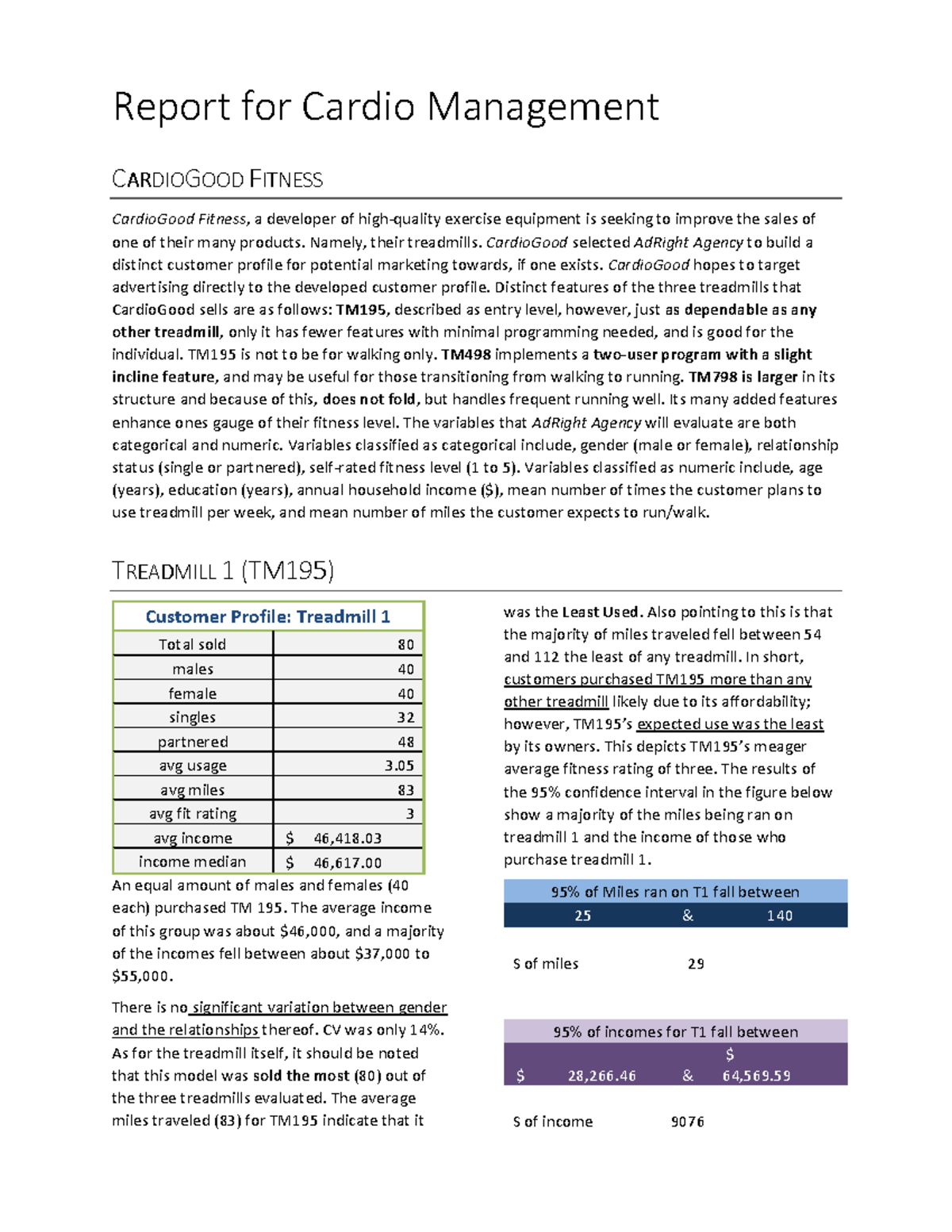 Cole Chandler - Business Statistics Report for Honors Project - Report ...